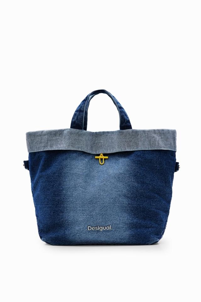 デシグアル（Desigual）/リバーシブル デニムマキシトートバッグ