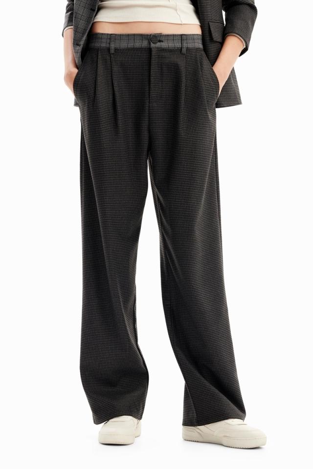 デシグアル（Desigual）/ハウンドトゥース ストレートパンツ