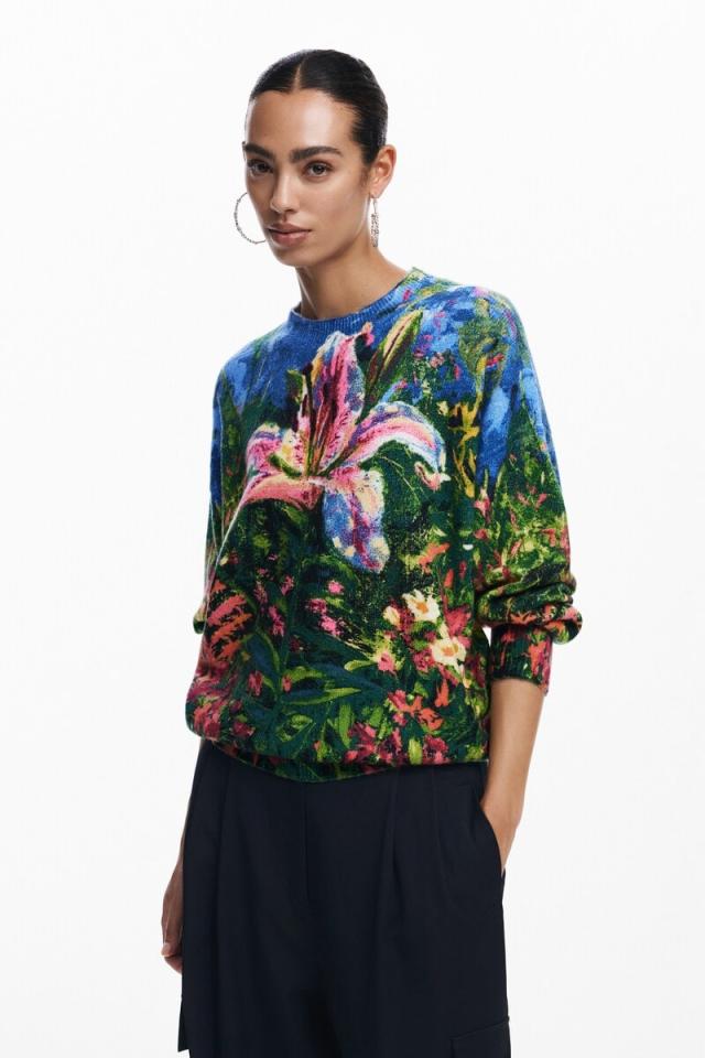 デシグアル（Desigual）/フローラルアート ニットプルオーバー マルチカラー
