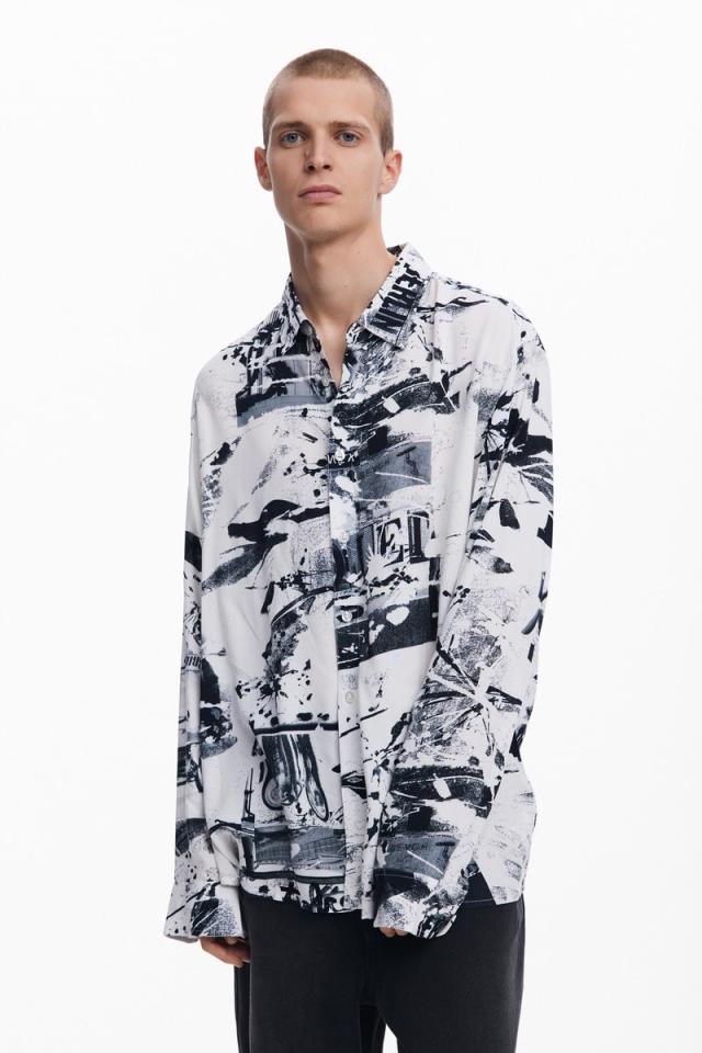 デシグアル（Desigual）/コラージュ柄のシャツ