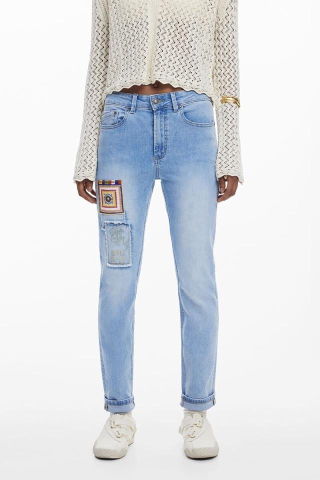 デシグアル（Desigual）/パッチ付きデニムパンツ