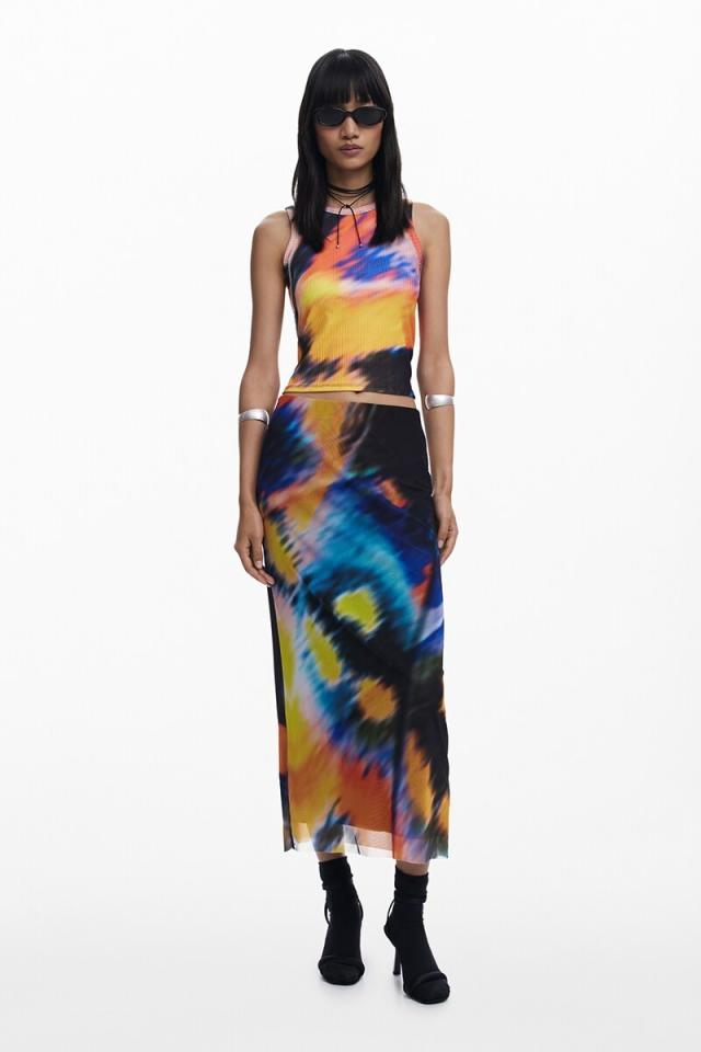 デシグアル（Desigual）/FALBUTTERFLYLACROIX ナロースカート