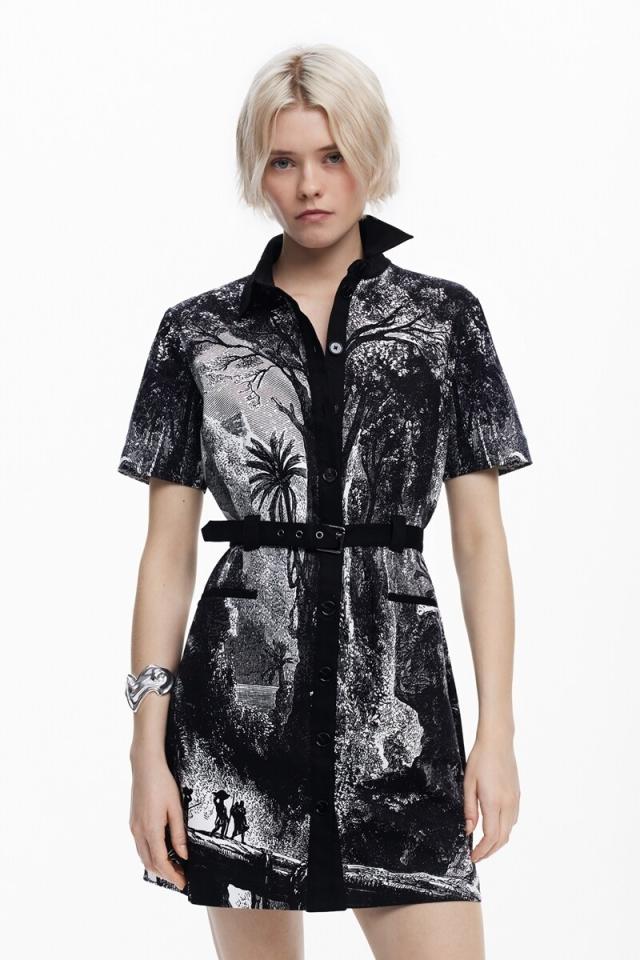 デシグアル（Desigual）/クリスチャン・ラクロワのリトグラフシャツドレス