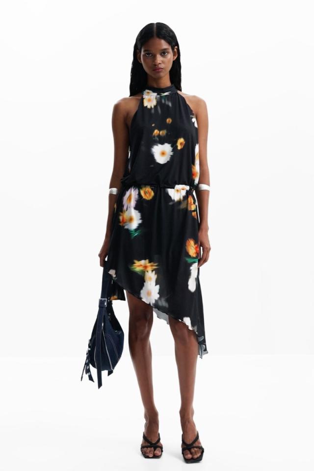 デシグアル（Desigual）/【5サイズ展開/XS/XL】ホルダーネックフラワードレス