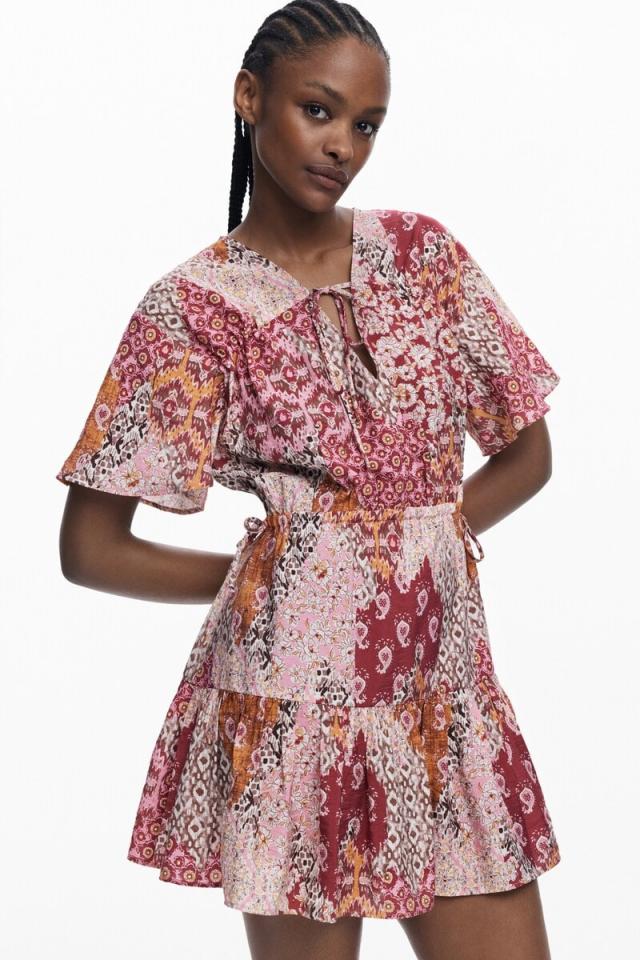 デシグアル（Desigual）/【5サイズ展開/XS/XL/大きいサイズ】ボーホーショートドレス