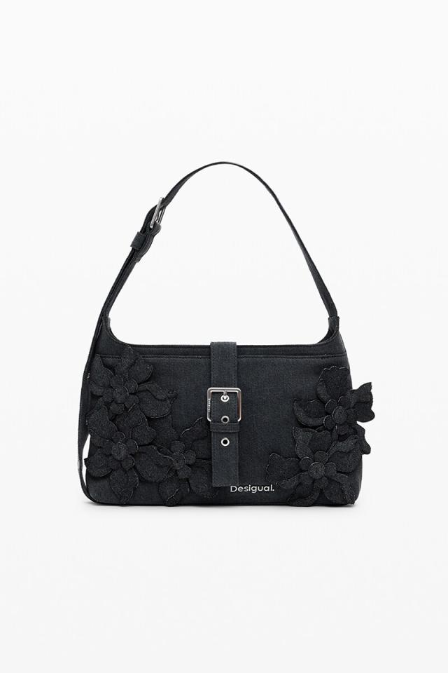 デシグアル（Desigual）/花柄パッチのミディアムバッグ