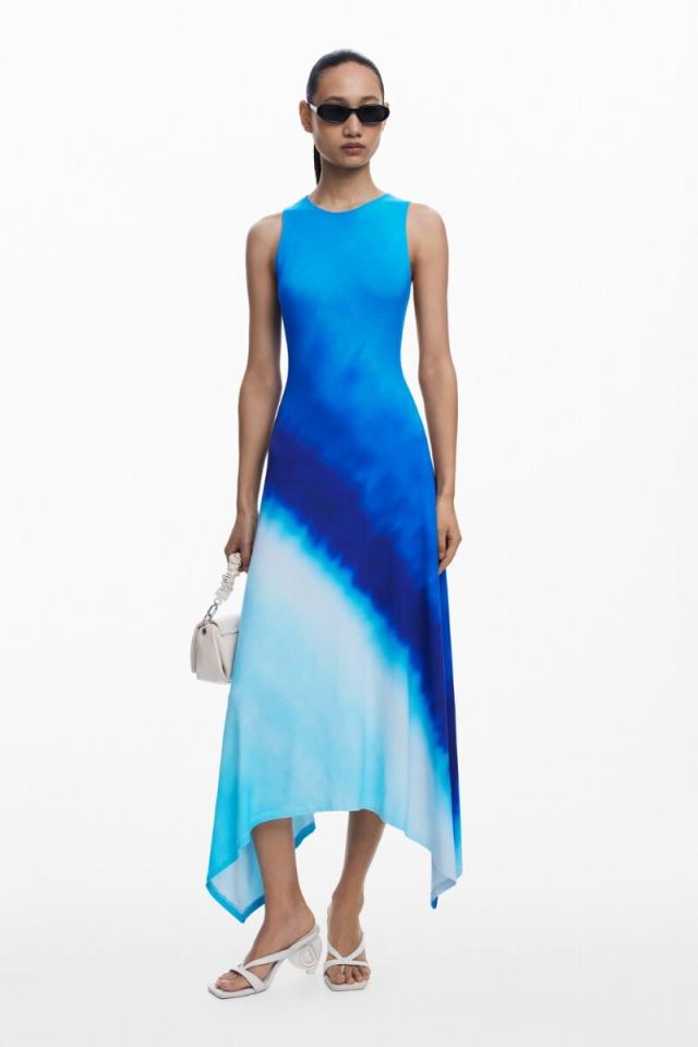 デシグアル（Desigual）/【5サイズ展開/XS/XL】タイダイルーシュドレス