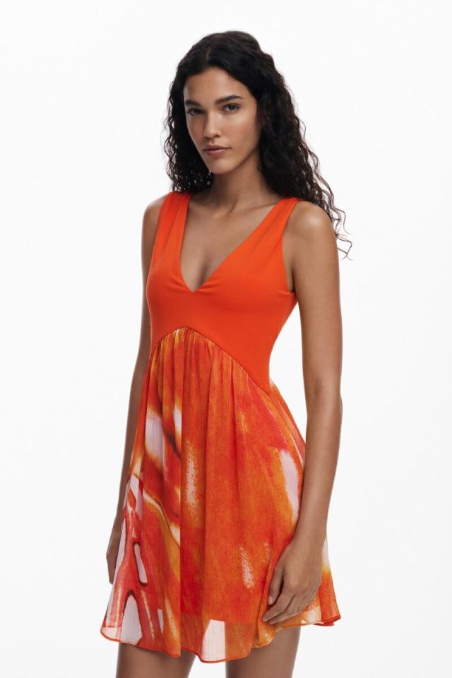 デシグアル（Desigual）/【5サイズ展開/XS/XL】エスニック柄のショートドレス