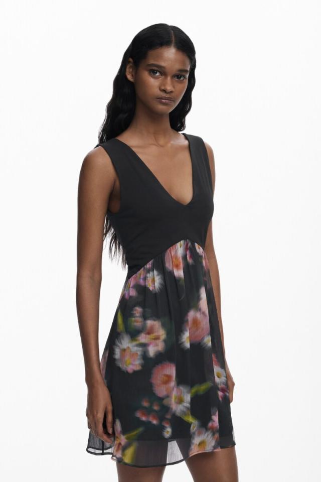 デシグアル（Desigual）/【5サイズ展開/XS/XL】花柄のショートドレス