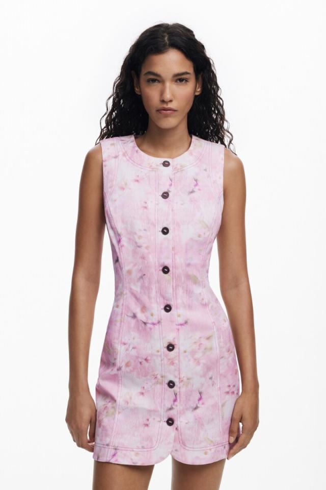 デシグアル（Desigual）/【5サイズ展開/XS/XL】ボタン付きショートドレス