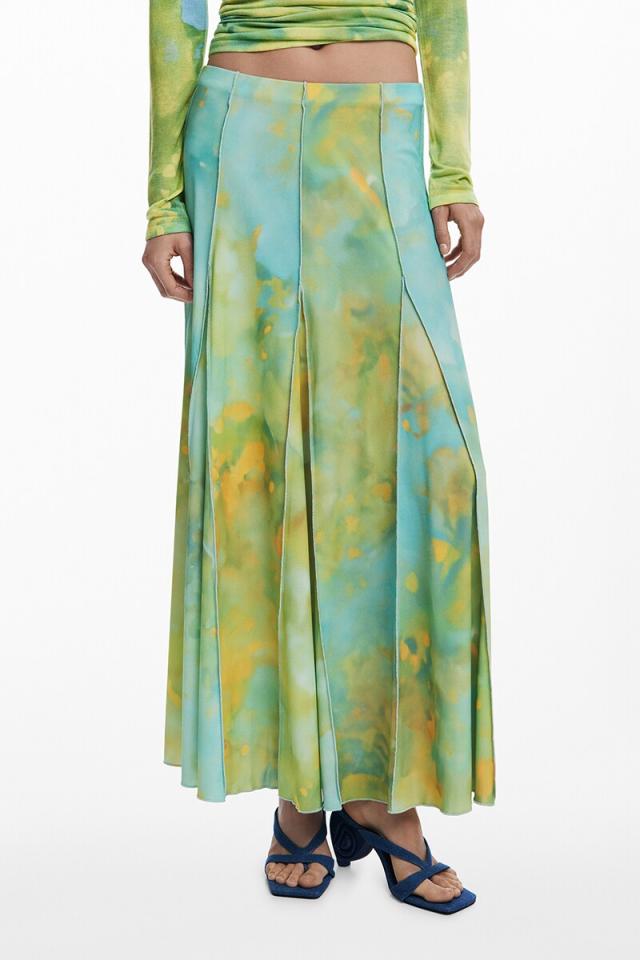 デシグアル（Desigual）/【5サイズ展開/XS/XL】ゴデットロングスカート