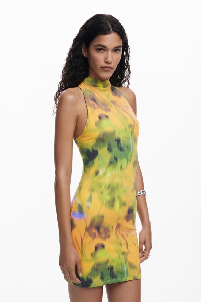 デシグアル（Desigual）/【5サイズ展開/XS/XL】ぼかしアーティーショートドレス