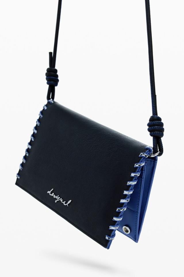 デシグアル（Desigual）/2イン1ステッチ入りショルダーウォレット