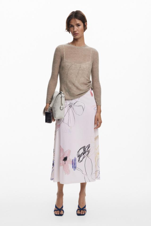 デシグアル（Desigual）/【5サイズ展開/XS/XL】2−in−1ブラッシュストロークドレス