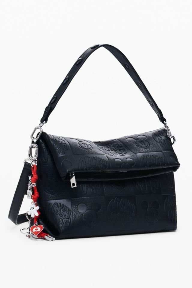 デシグアル（Desigual）/【Disneyコラボ】ミッキー型押し フェイクレザー 2WAYフラップバッグ
