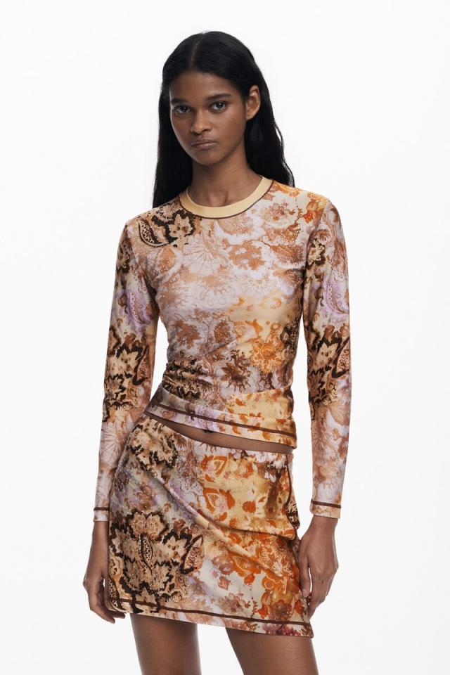 デシグアル（Desigual）/【5サイズ展開/XS/XL】ウォータードロップ ロマンティックTシャツ