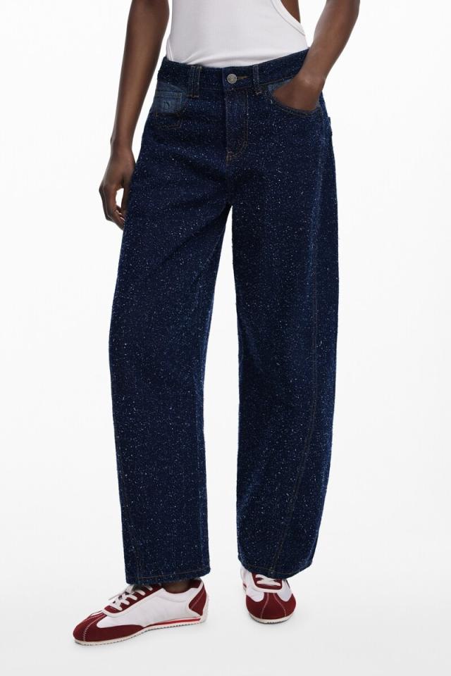 デシグアル（Desigual）/【6サイズ展開/34/44】バイカラーストレートデニムパンツ