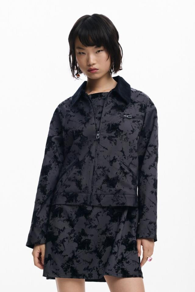 デシグアル（Desigual）/【5サイズ展開/XS/XL】フロッグ加工ショートジャケット