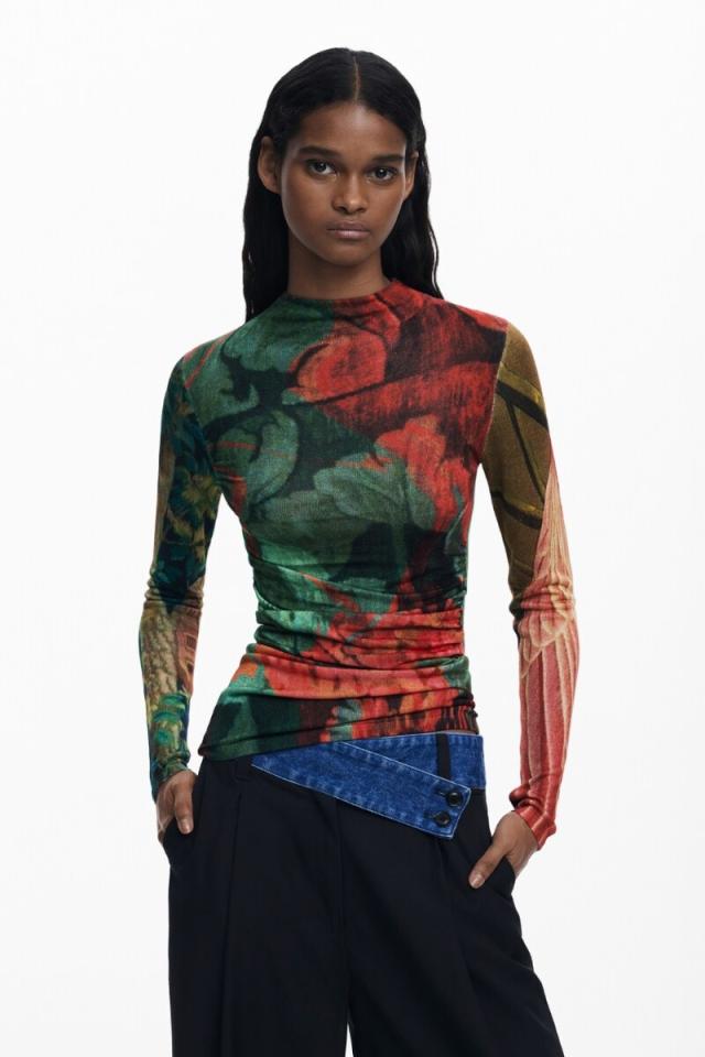 デシグアル（Desigual）/【5サイズ展開/XS/XL】タペストリープリントハイゲージニット by クリスチャン・ラクロワ