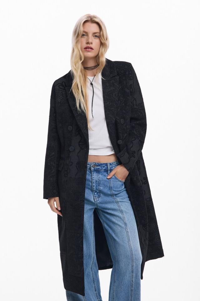 デシグアル（Desigual）/【5サイズ展開/XS/XL】テクスチャーチェスターコート