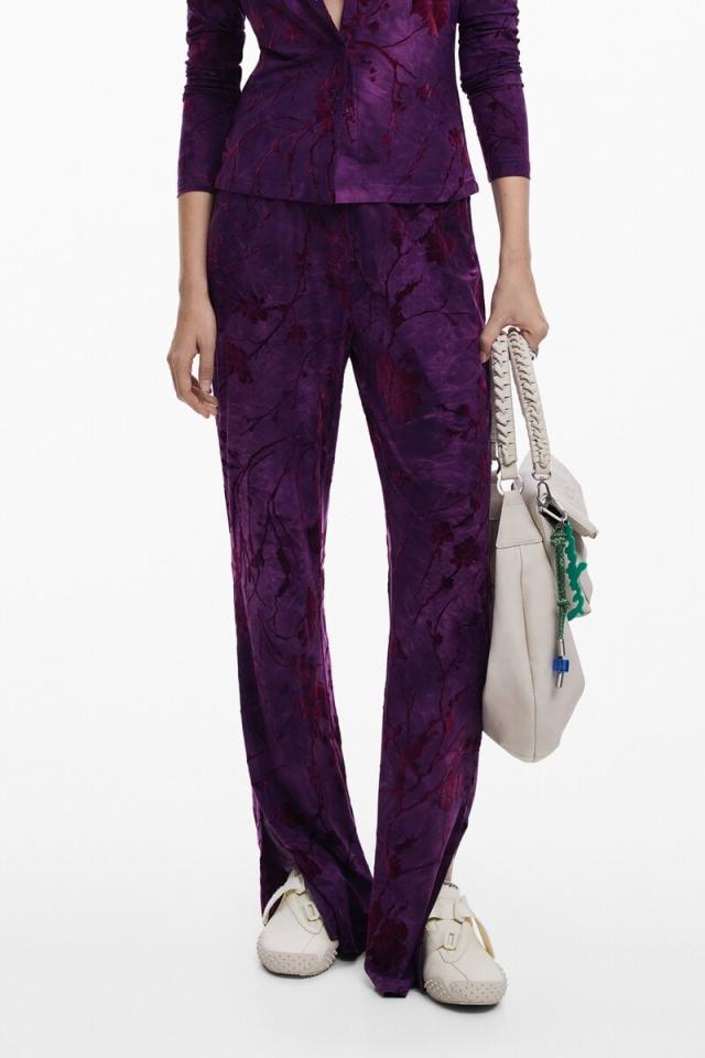 デシグアル（Desigual）/【5サイズ展開/XS/XL】テクスチャーフレアパンツ