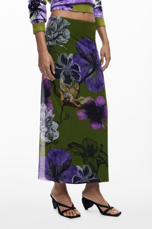 デシグアル（Desigual）/【5サイズ展開】オーキッドミディタイトスカート by クリスチャン・ラクロワ