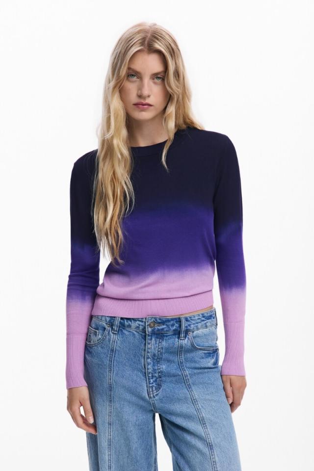 デシグアル（Desigual）/【5サイズ展開】グラデーション細ゲージニット