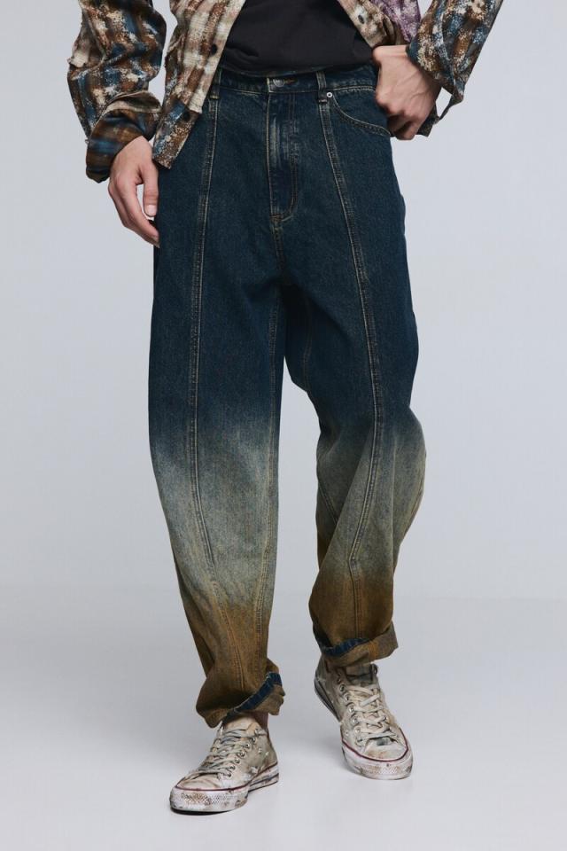 【NEW】デシグアル（Desigual）/【6サイズ展開】カフ付きデニムパンツ ウォッシュ加工 2026SS新作