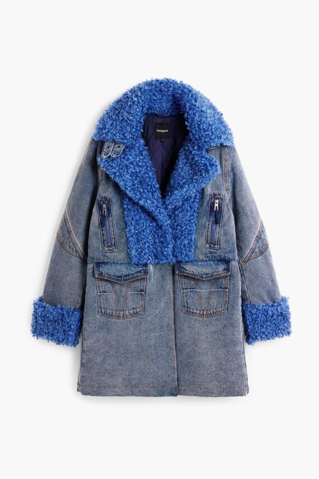 【NEW】デシグアル（Desigual）/【5サイズ展開】デニムとファーのハイブリッドコート 2026SS 新作