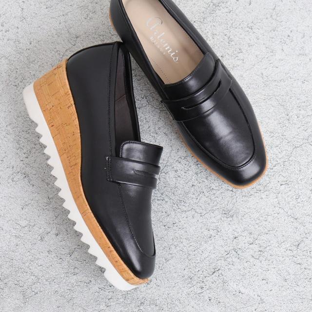 アルテミス by ダイアナ（artemis by DIANA）/コルク厚底スクエアトゥローファー