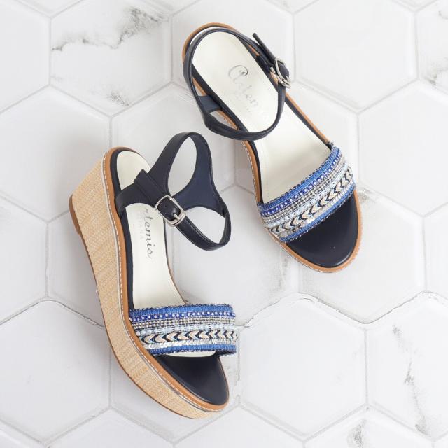 アルテミス by ダイアナ（artemis by DIANA）/ビーズモチーフ厚底ウェッジサンダル