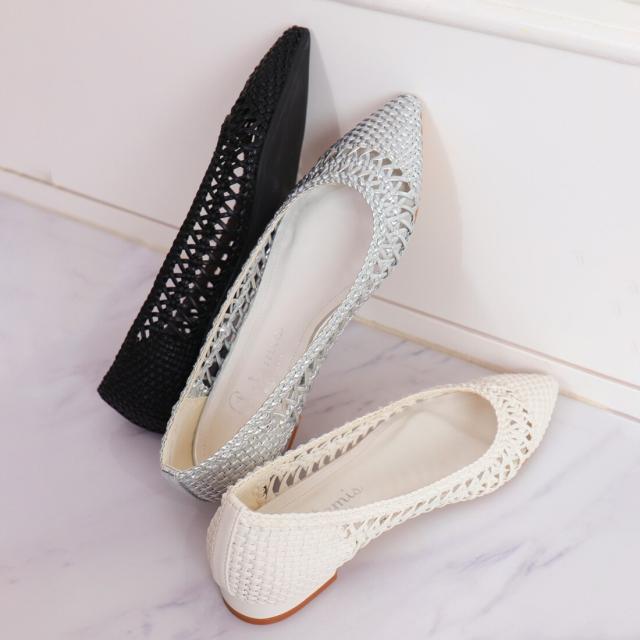 アルテミス by ダイアナ（artemis by DIANA）/メッシュ　ポインテッドトゥフラットシューズ