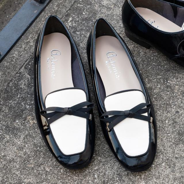 アルテミス by ダイアナ（artemis by DIANA）/【片足140g】軽量　グログランリボン　スクエアトゥローファー