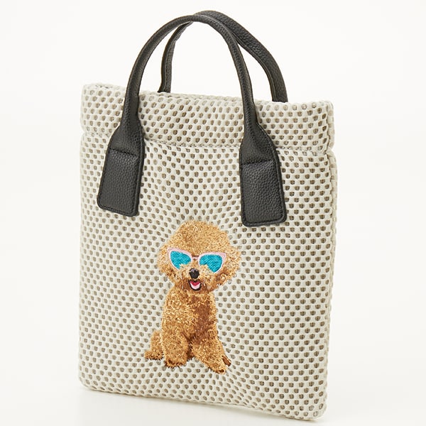 シャルエ（CHARUER）/【ポリエステル】オリジナルアニマル刺繍ミニトート