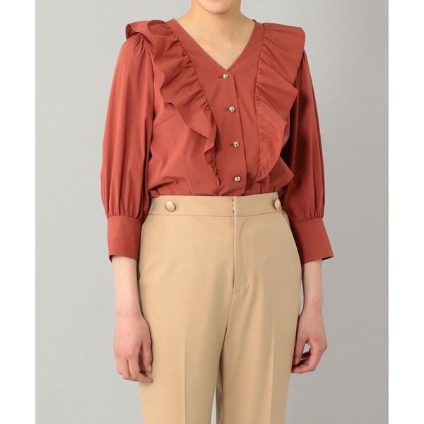 グレースコンチネンタル（GRACE CONTINENTAL）/フレア切替Vネックブラウス