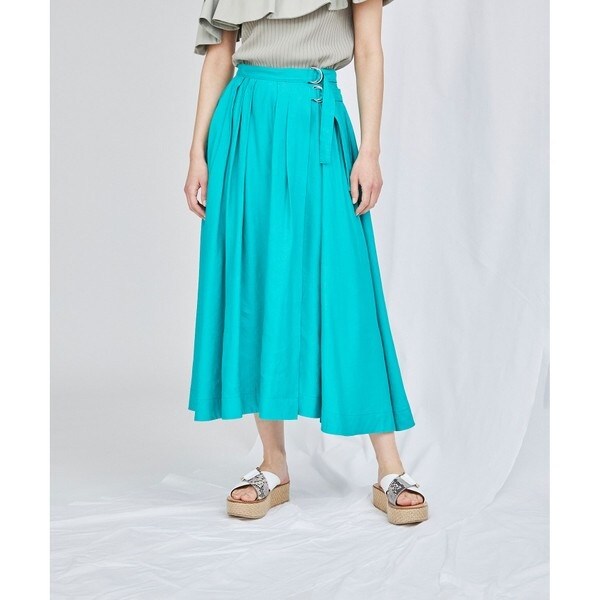 グレースコンチネンタル（GRACE CONTINENTAL）/ラップリネンミックススカート