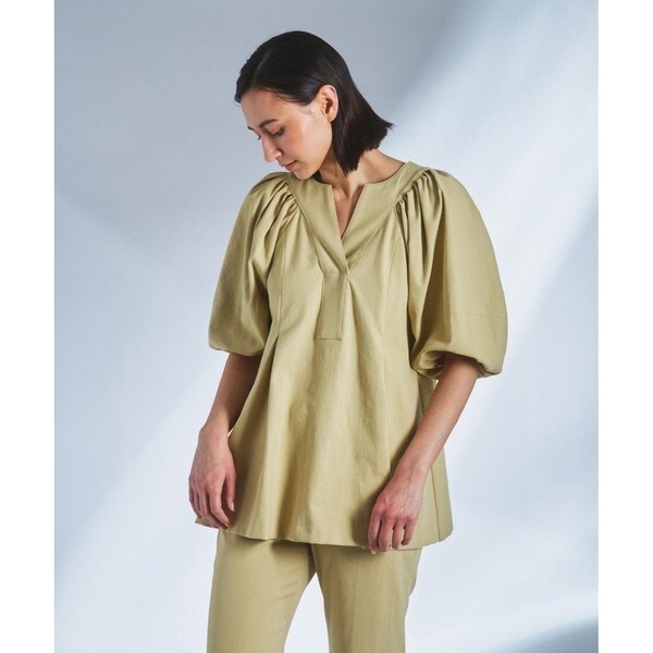 グレースコンチネンタル（GRACE CONTINENTAL）/ギャザー袖フレアトップ