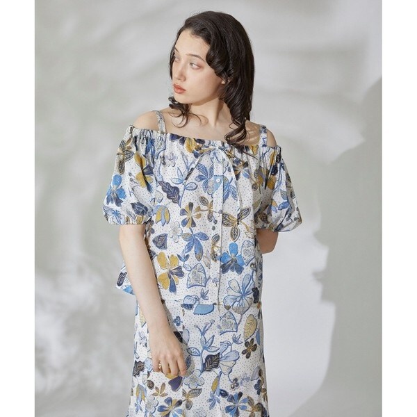 グレースコンチネンタル（GRACE CONTINENTAL）/バティックプリントオフショルトップ