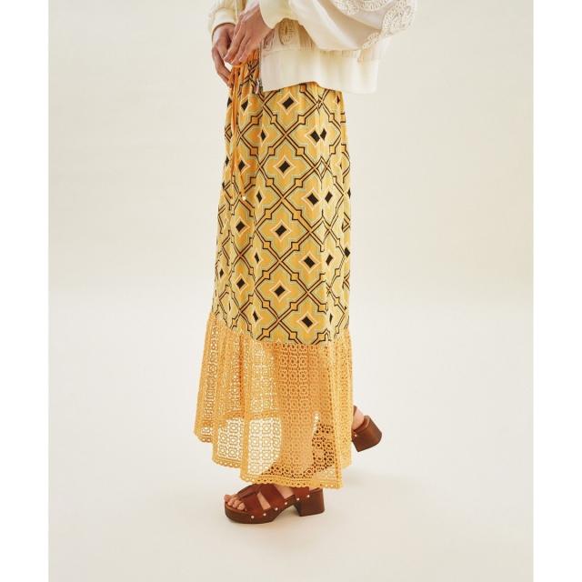 グレースコンチネンタル（GRACE CONTINENTAL）/キカ刺繍ロングスカート