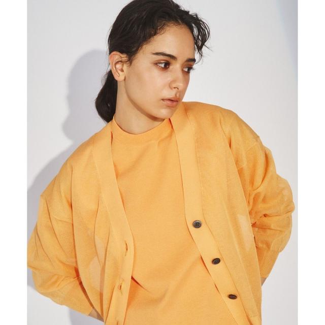 グレースコンチネンタル（GRACE CONTINENTAL）/シアーVネックニットカーディガン