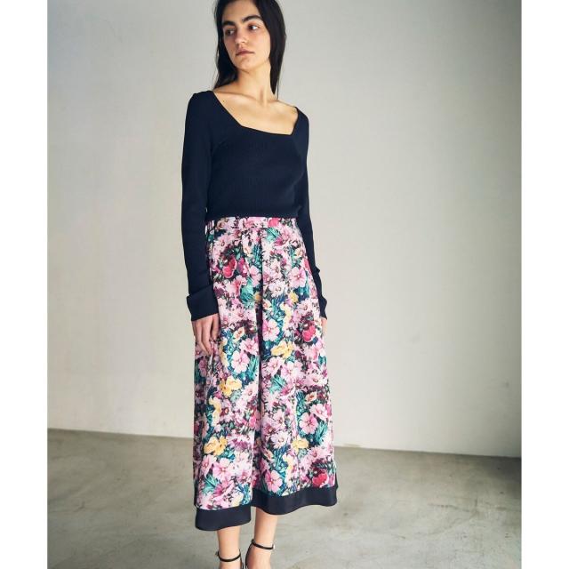 グレースコンチネンタル（GRACE CONTINENTAL）/グラデフラワープリントスカート