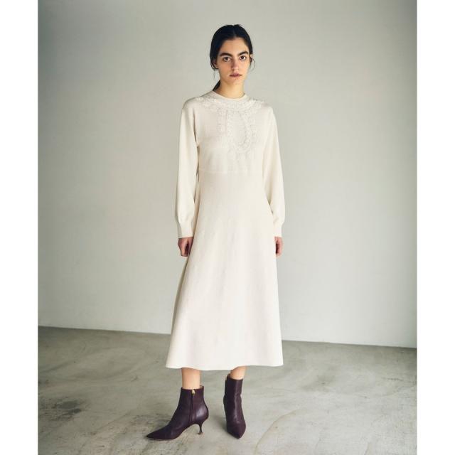 グレースコンチネンタル（GRACE CONTINENTAL）/エスニック刺繍ニットワンピース