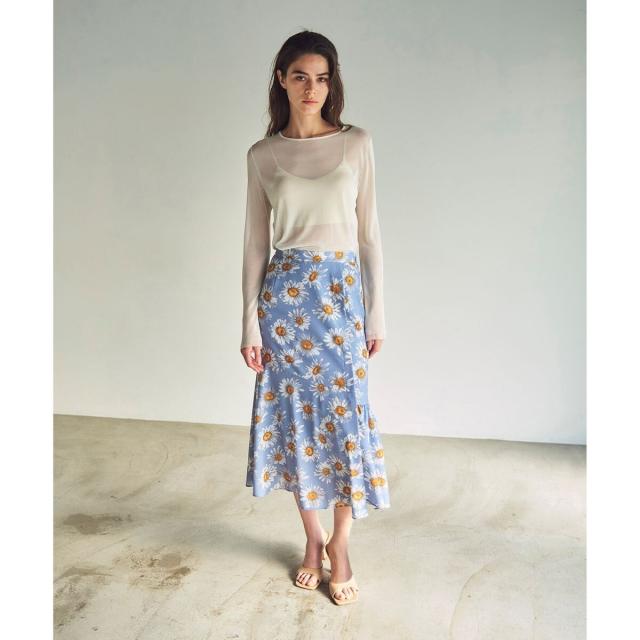 グレースコンチネンタル（GRACE CONTINENTAL）/マーガレットフラワープリントスカート