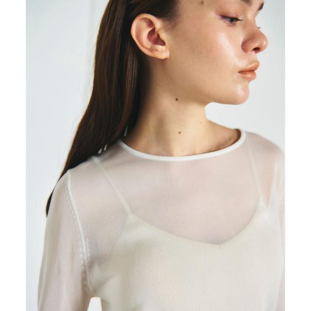 グレースコンチネンタル（GRACE CONTINENTAL）/シアークルーニットトップ