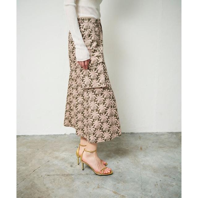 グレースコンチネンタル（GRACE CONTINENTAL）/パームモチーフカーゴスカート