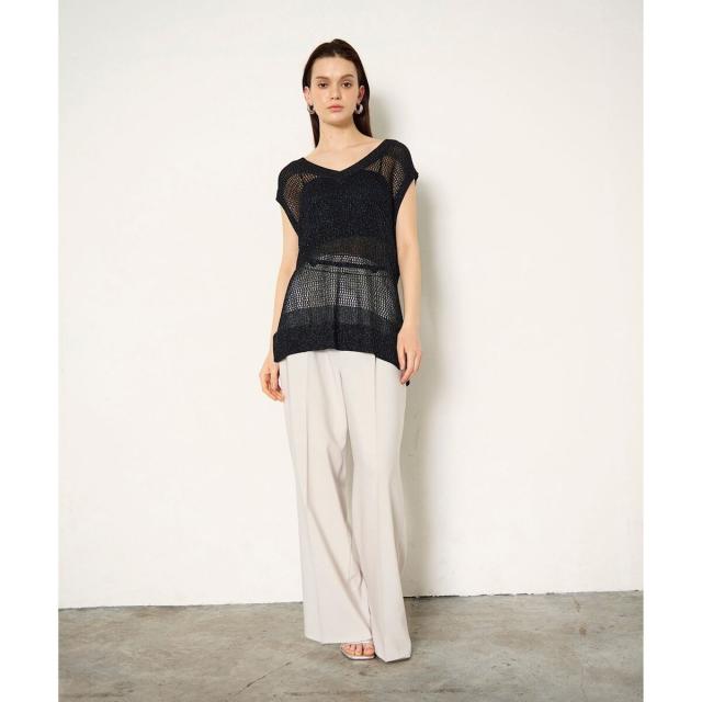 グレースコンチネンタル（GRACE CONTINENTAL）/ラメメッシュニットトップ