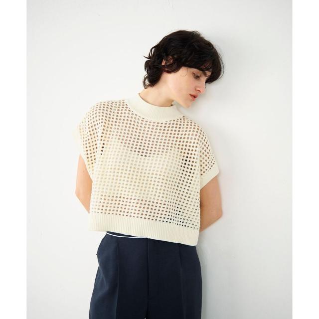 グレースコンチネンタル（GRACE CONTINENTAL）/メッシュルーズニットトップ