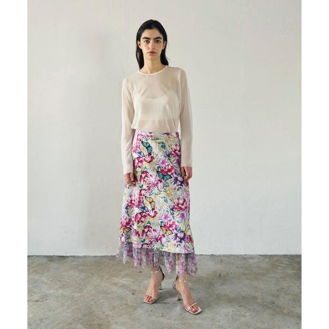 グレースコンチネンタル（GRACE CONTINENTAL）/フラワーガーデンプリントスカート
