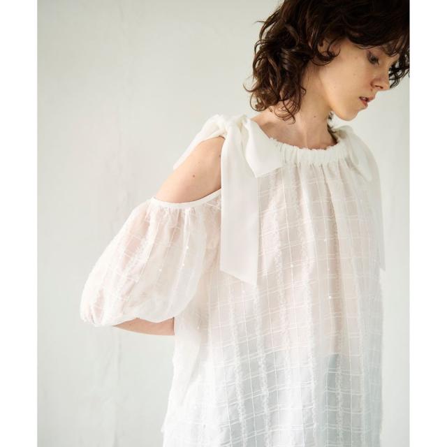 グレースコンチネンタル（GRACE CONTINENTAL）/チュールフリルフレアトップ