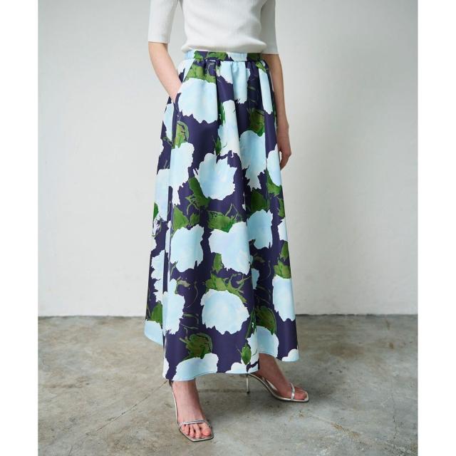 グレースコンチネンタル（GRACE CONTINENTAL）/グログランボタニカルスカート
